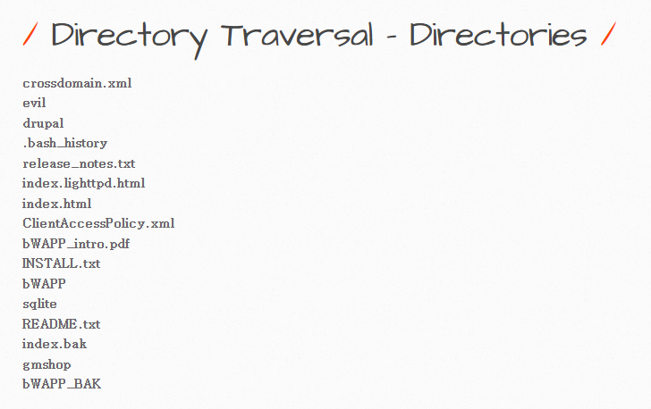 (bWAPP)Directory Traversal - Directories - print(‘g2h’)